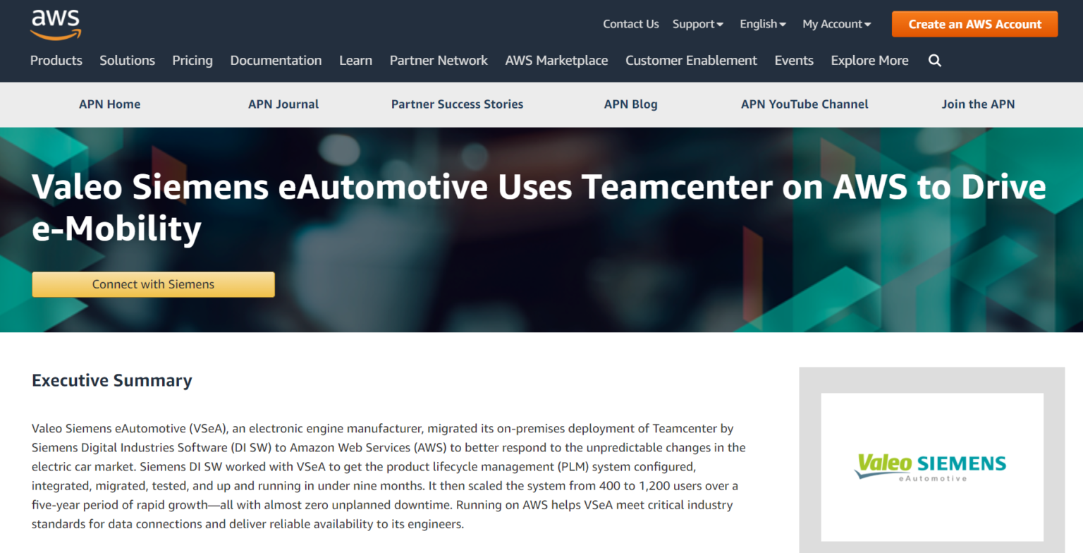 Teamcenter on AWS Cloud helps a leading e-mobility manufacturer scale ...