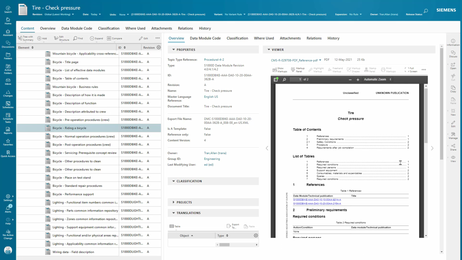 New Look: Technical Publications in Active Workspace - Teamcenter