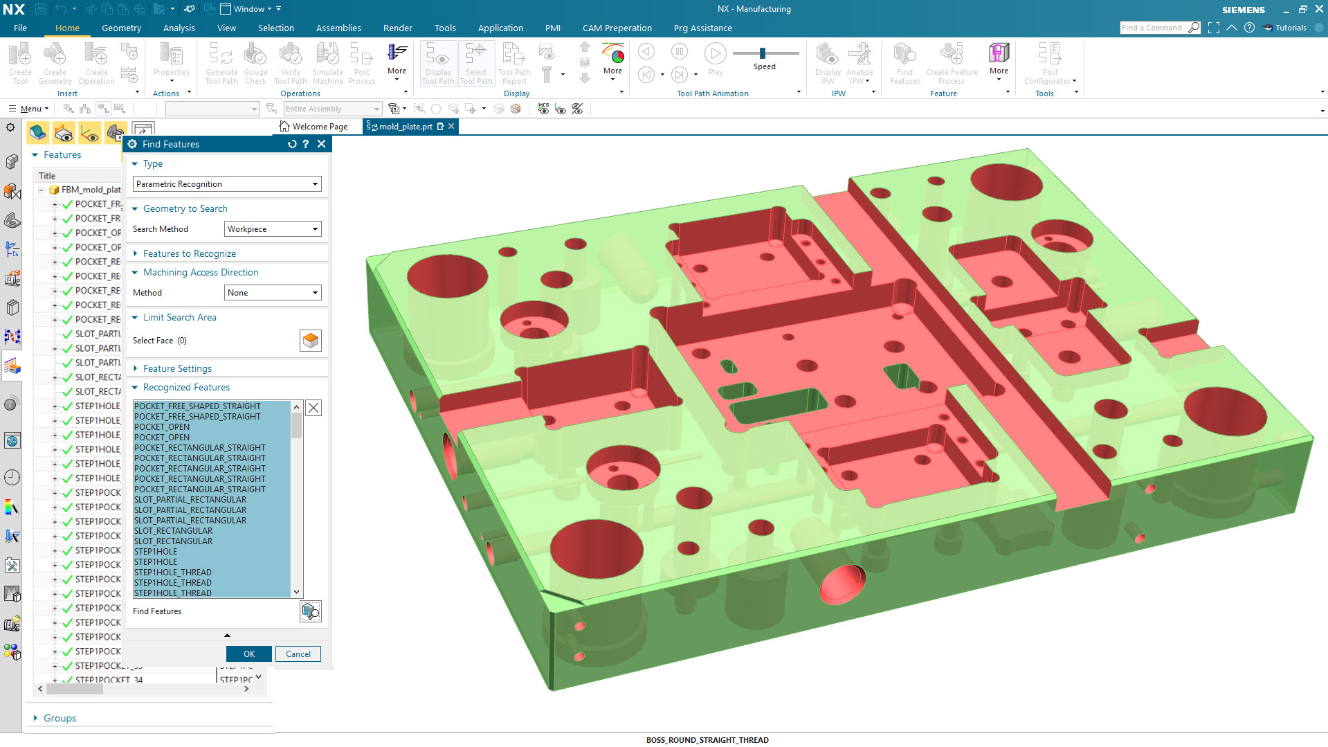 One software solution for the mold manufacturing process - NX Manufacturing