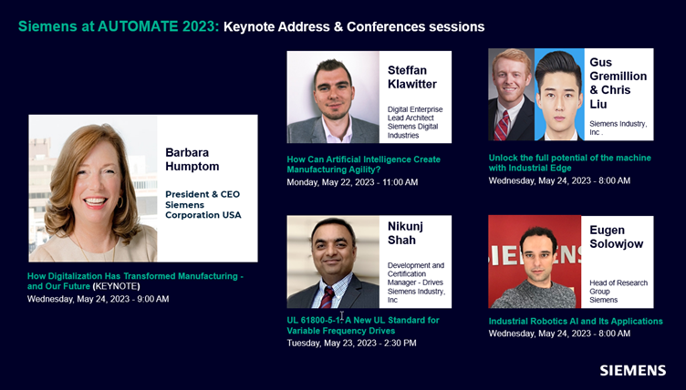Kick-start your digitalization journey at AUTOMATE 2023 with Siemens ...