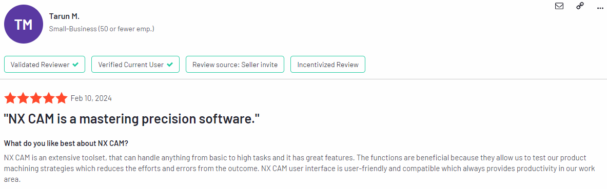 G2’s winter report: NX CAM as leading CAM software - NX Manufacturing