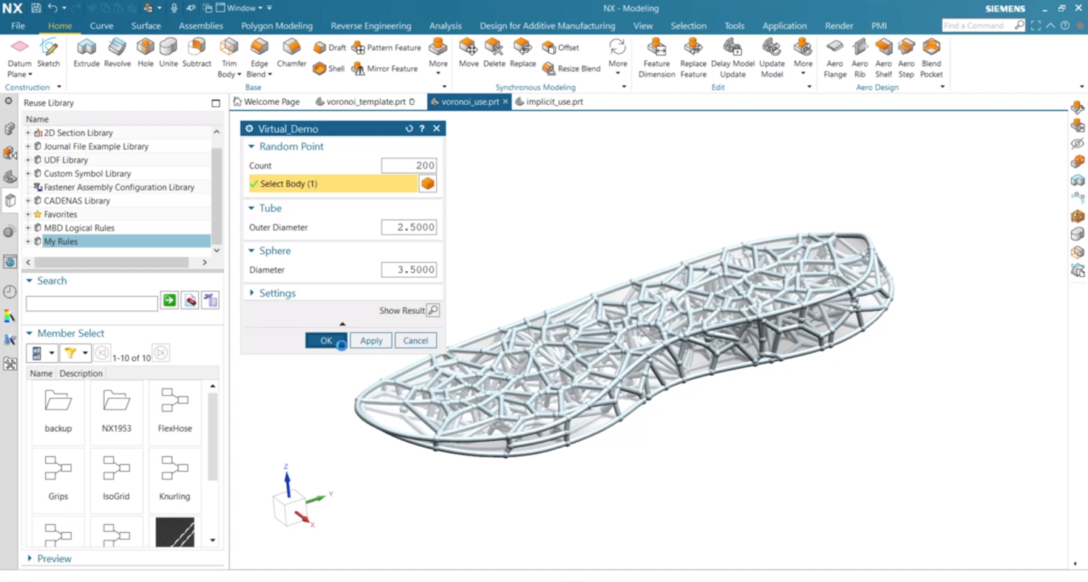 Designers just get it: Simple creation, storage and reuse of algorithmic driven designs - NX Design