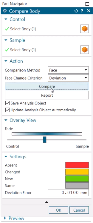 Compare Body | NX Tips and Tricks