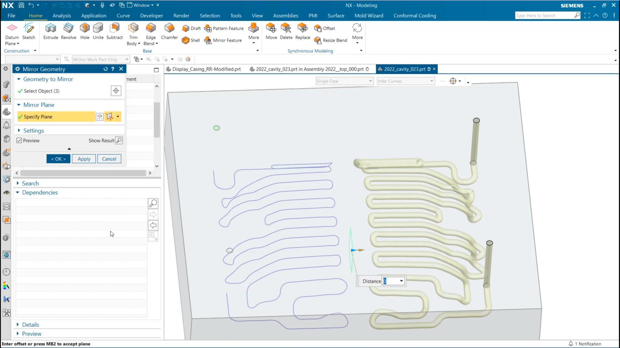 Cooling Channel Design | NX Tips and Tricks