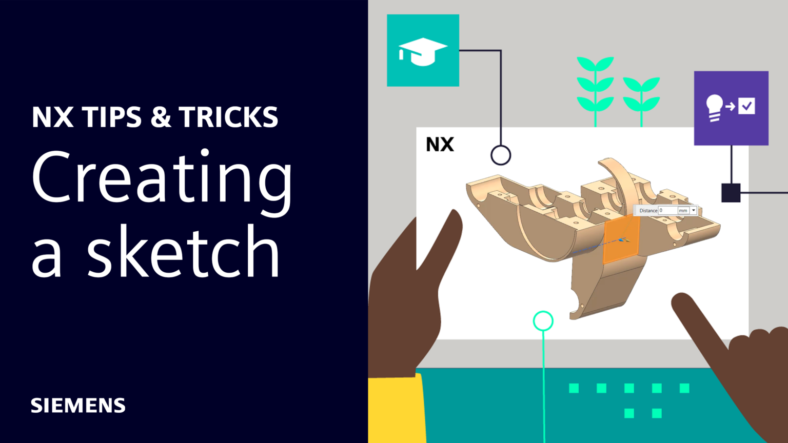 NX | Tips and Tricks | Creating a sketch - Designcenter
