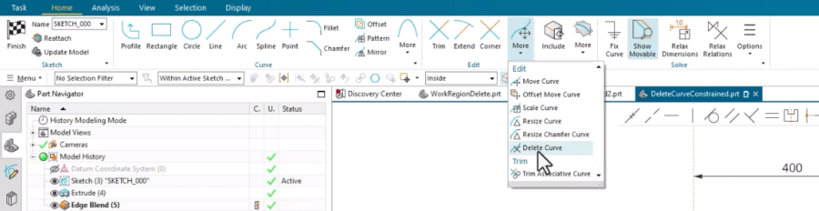 NX | Tips and Tricks | Delete Curves - NX Design