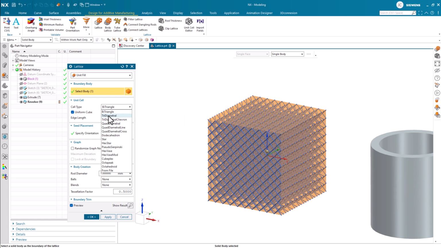 NX | Tips and Tricks | Lattice Structures : part one - NX Design