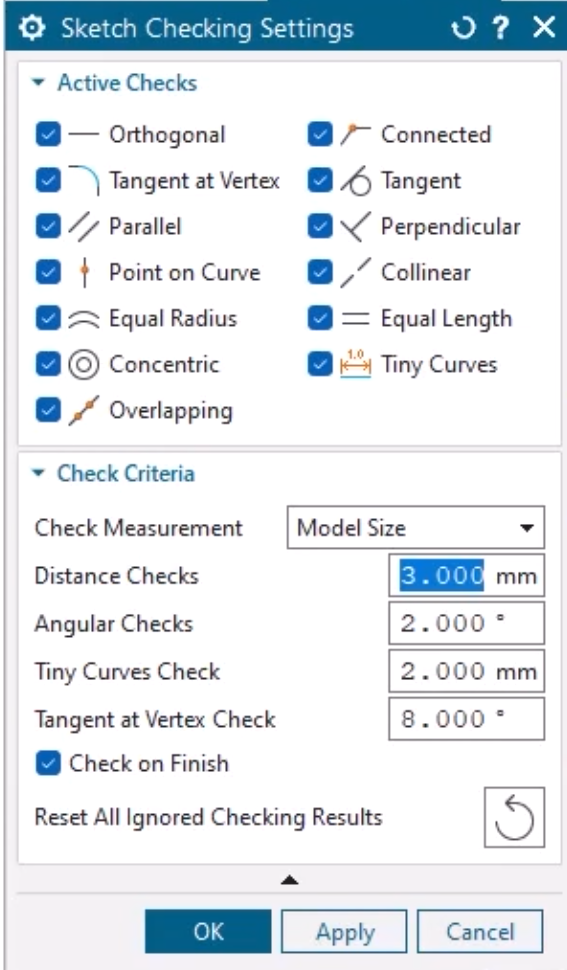 NX | Tips and Tricks | Sketch Checker