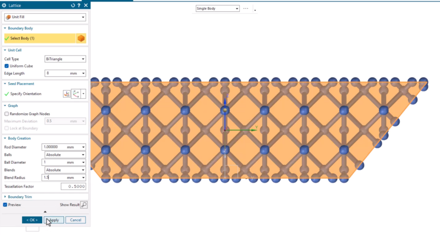 Create Lattice structures with Siemens CAD tools