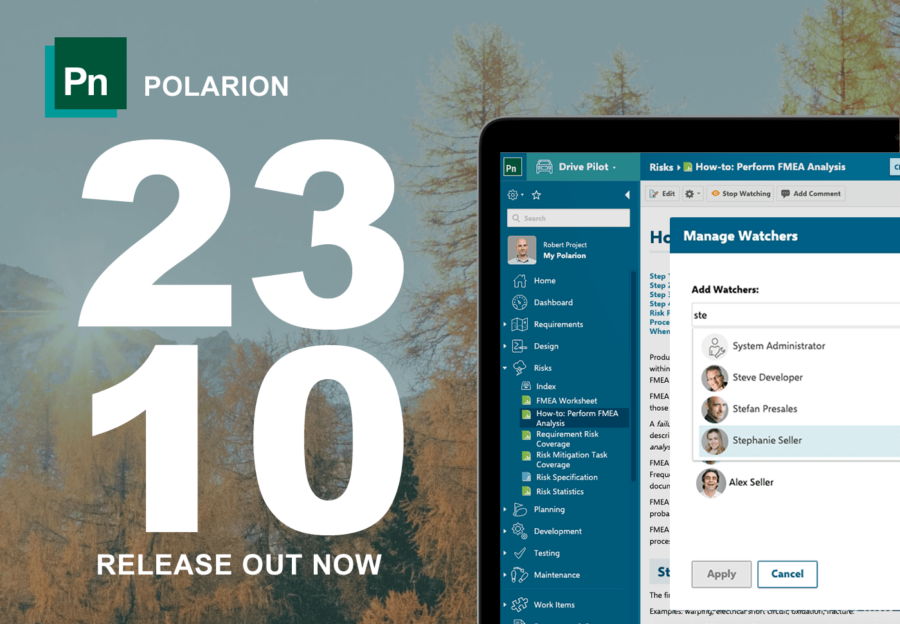 Polarion ALM 2310 – What’s New and Noteworthy | Polarion