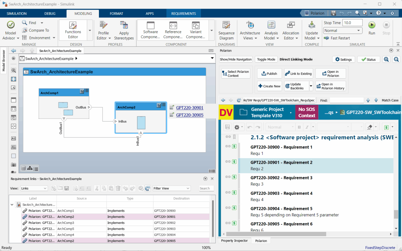 Polarion Connector for Simulink (MATLAB System Composer) - Introduction ...