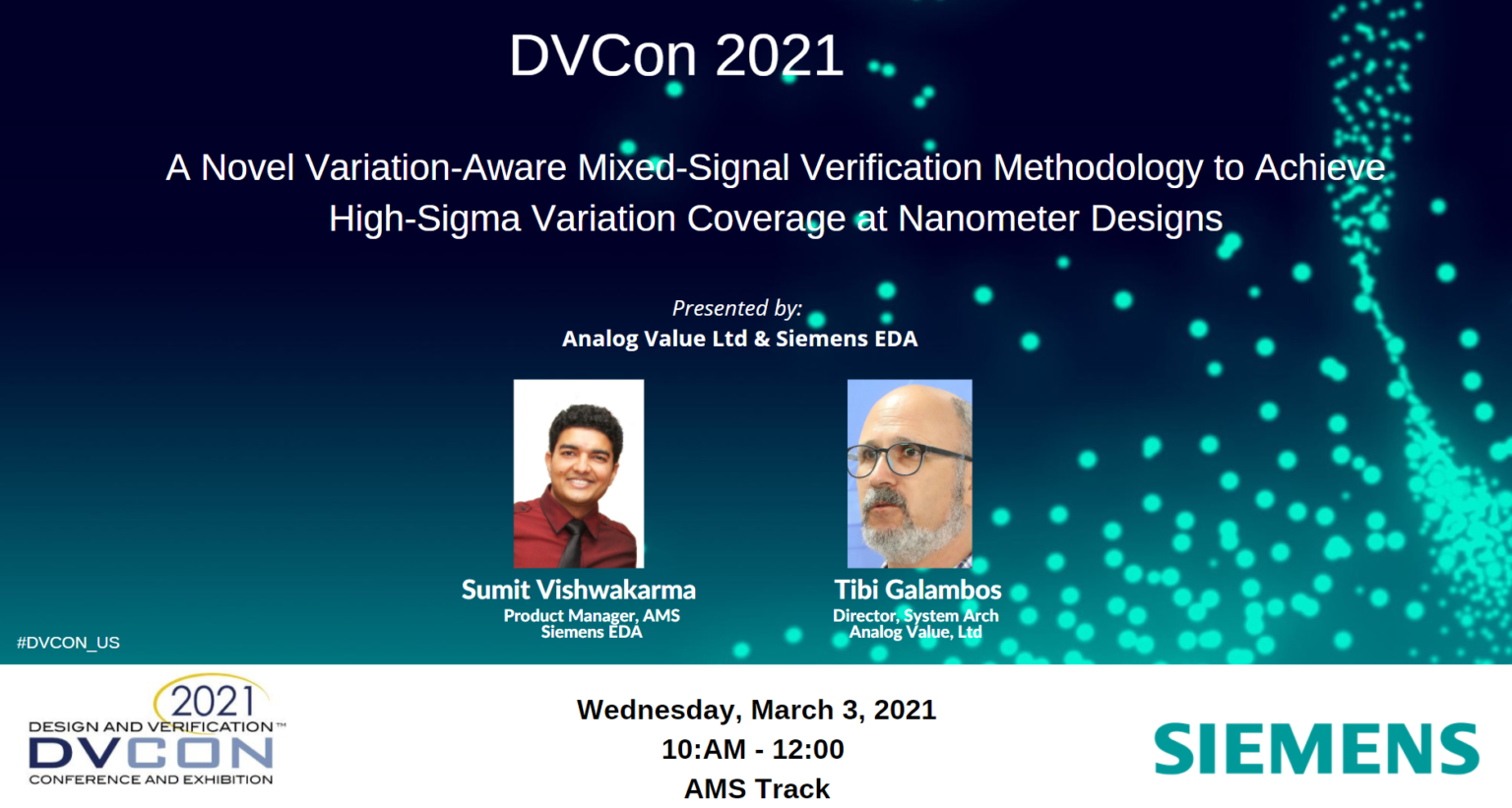 Surprise! DVCon 2021 has an AMS Track - See you there - Expert Insights