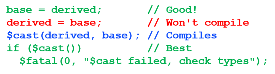 Class Variables and $cast - Verification Horizons