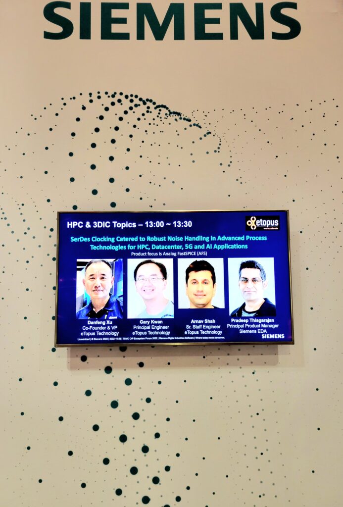 eTopus and Siemens partner on advanced transceivers taking mainstage at TSMC OIP 2022 - Custom IC