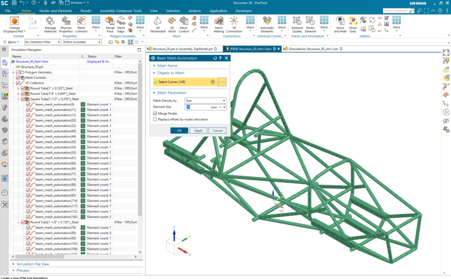 Dread building a FE beam model? Create it in a snap with Simcenter 3D - Simcenter