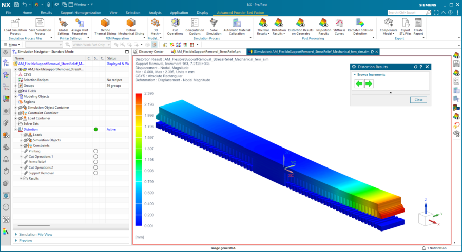 The powder bed fusion tool, Simcenter 3D Additive Manufacturing ...