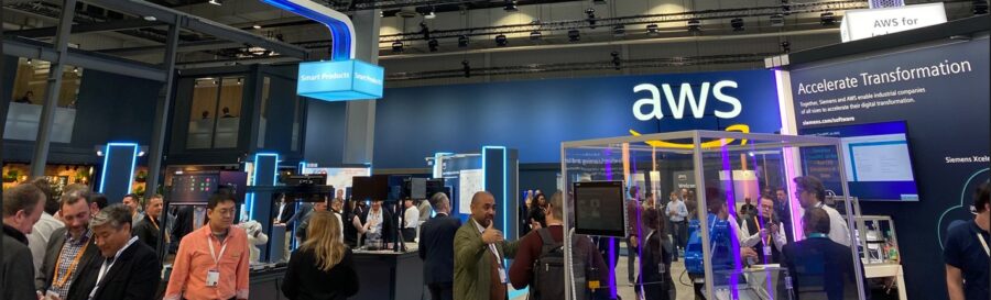 The AWS booth at Siemens Hannover Messe 2023