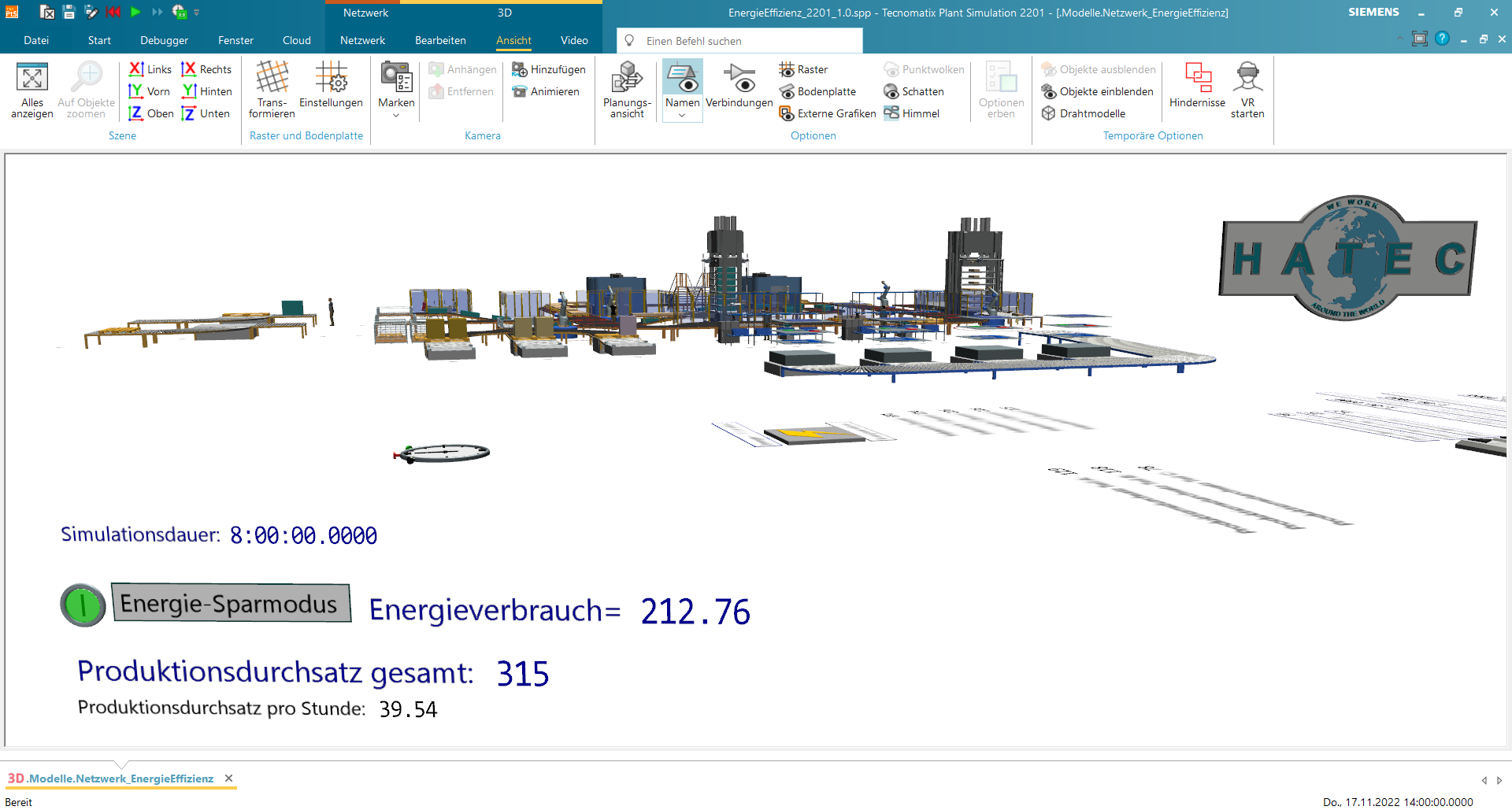 Lowering energy consumption while maintaining throughput