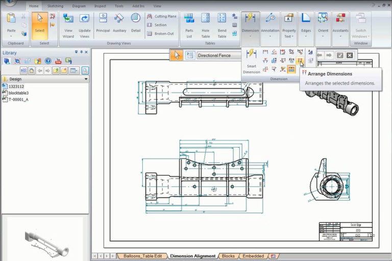 Solid Edge ST6 Sneak Peek: Dimension auto-arrange | Solid Edge