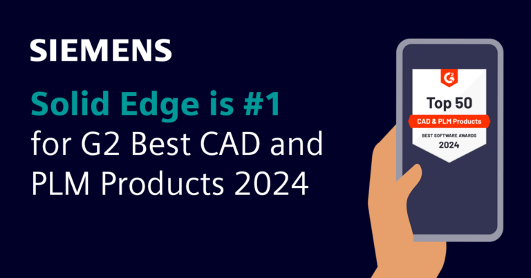 Solid Edge earns the #1 spot on G2's 2024 Best Software Awards for CAD/PLM Products | Solid Edge