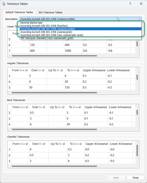 Defining Custom Tolerance Standard Tables With Solid Edge Inspector Solid Edge