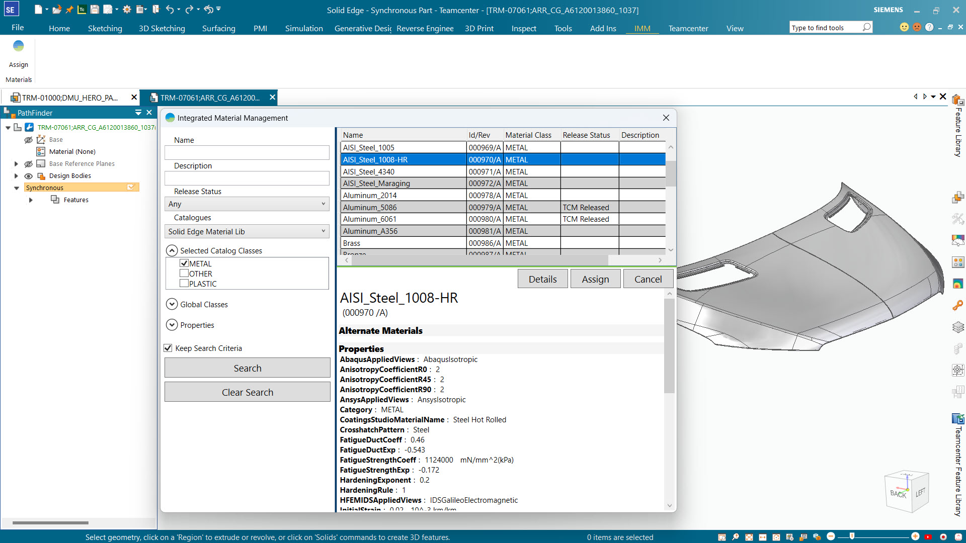 New in Solid Edge 2025: Teamcenter Integrated Material Management | Solid Edge